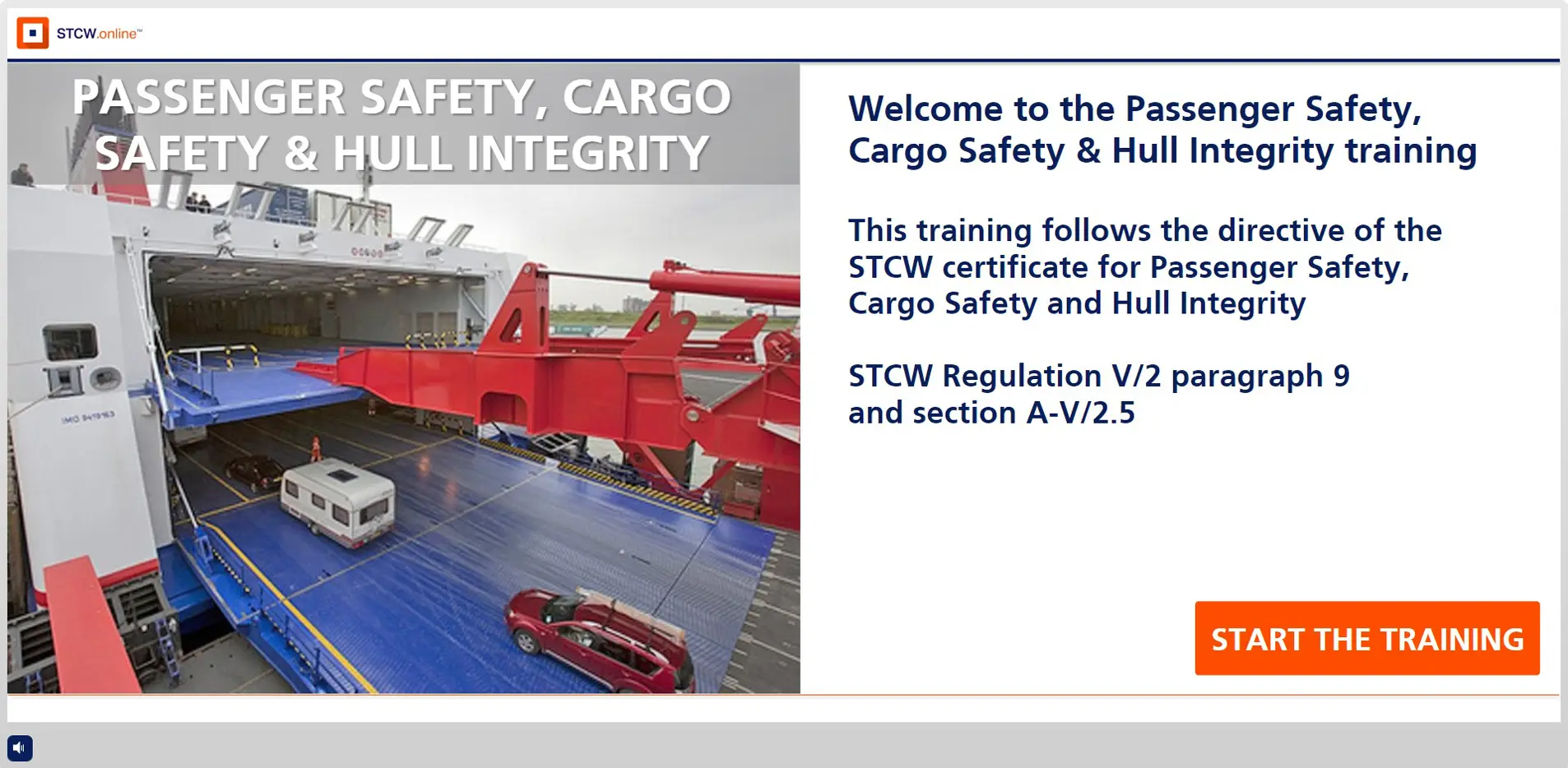 Passenger Safety, Cargo Safety and Hull Integrity STCW course
