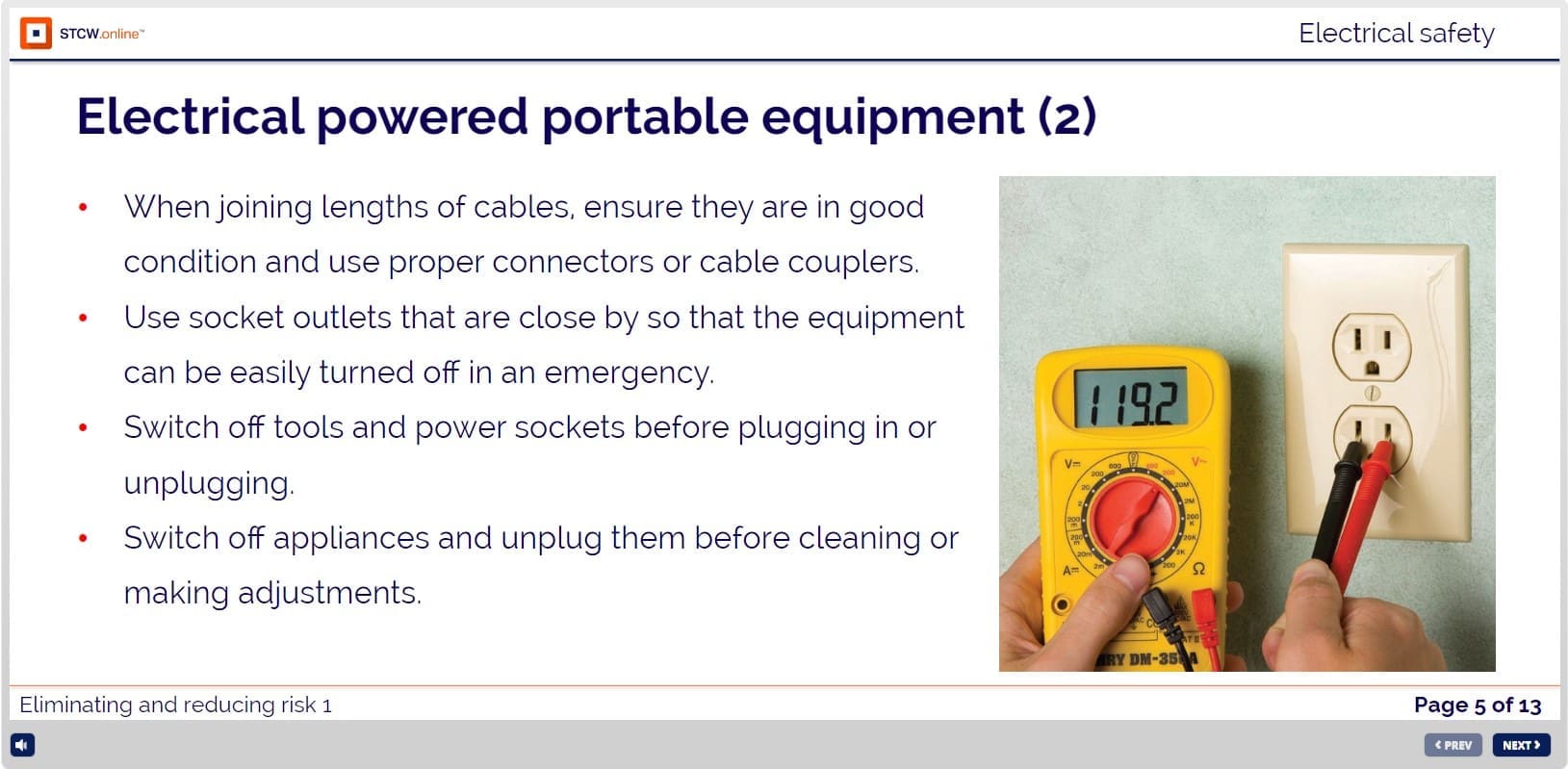 Electrical Safety — STCW.online