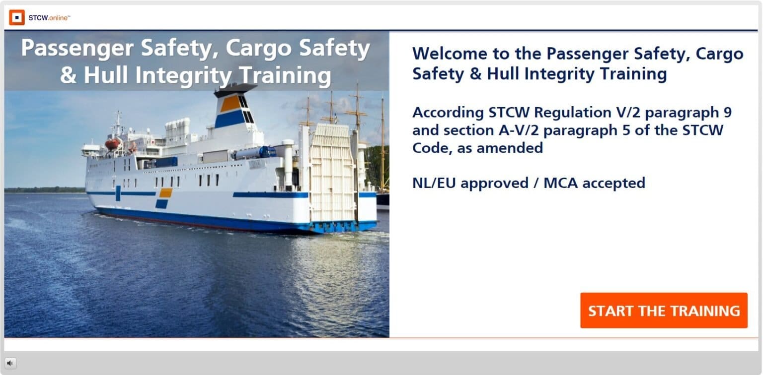 Passenger Safety, Cargo Safety and Hull Integrity STCW course